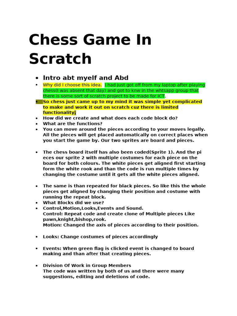 Chess Presentation | PDF