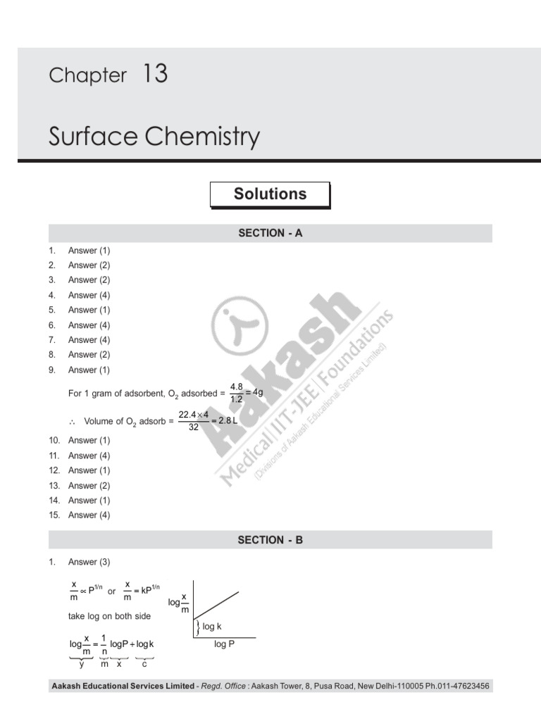 CLS NEET-20-21 RM Chem-Sol SP-2 Chapter-13 | PDF | Adsorption | Physical Sciences