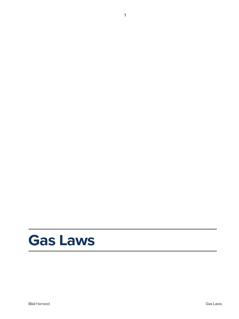 23 Gas Laws Notes 2022 | PDF | Gases | Temperature