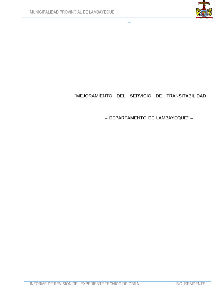 Informe de Revision Del Expediente Tecnico Ok | PDF | Topografía | La carretera