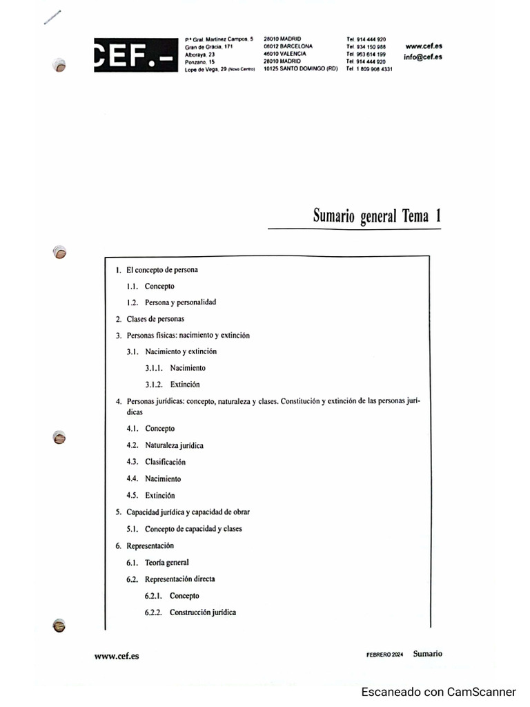 Tema 1 Civil CEF | PDF