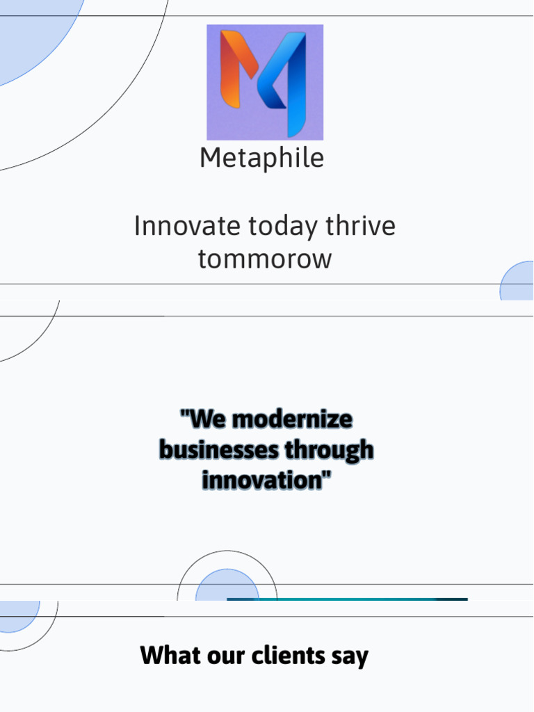 Metaphile: Innovative Business Solutions | PDF | Technology & Engineering