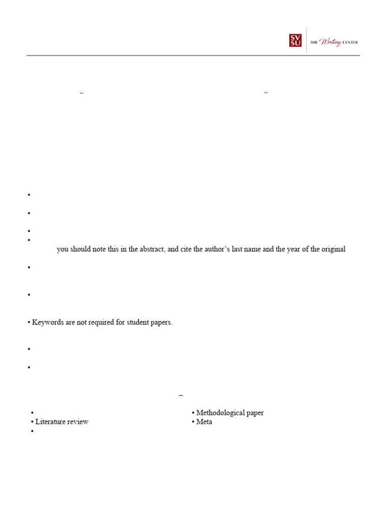 APA 7 Abstracts 2020 | PDF | Apa Style | Linguistics