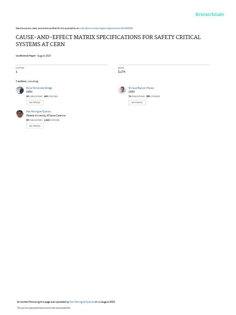 Cause-And-Effect Matrix Specifications For Safety | PDF | Programmable ...