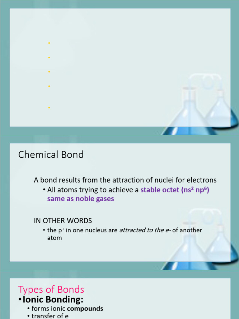 6.1 Bonding Introduction | PDF | Chemical Bond | Ionic Bonding