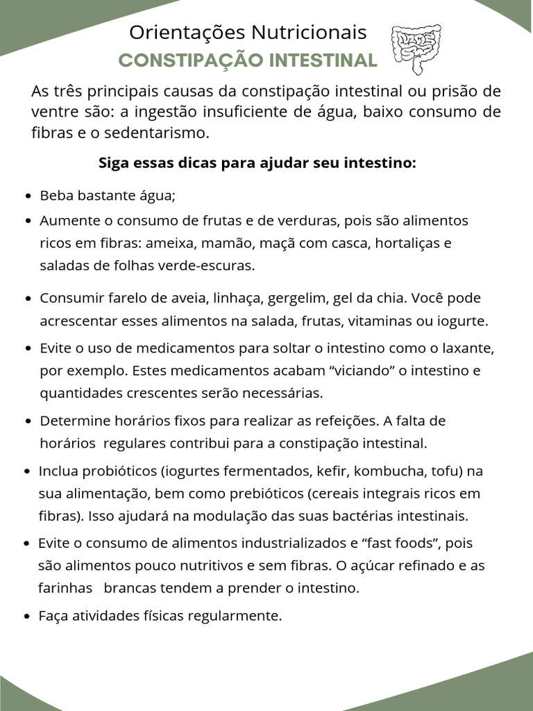 Dicas para Combater a Constipação | PDF | Bem-estar