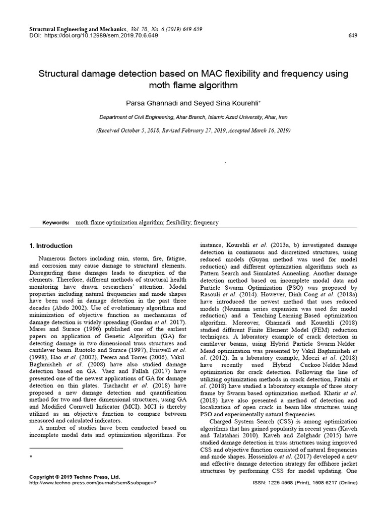 Structural Damage Detection Based On MAC Flexibility and Frequency ...