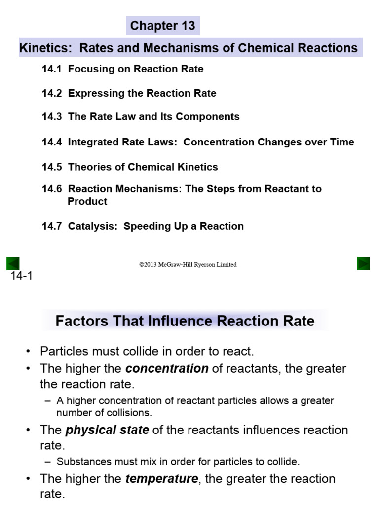Ch14 Kinetics Lecture | PDF | Reaction Rate | Activation Energy