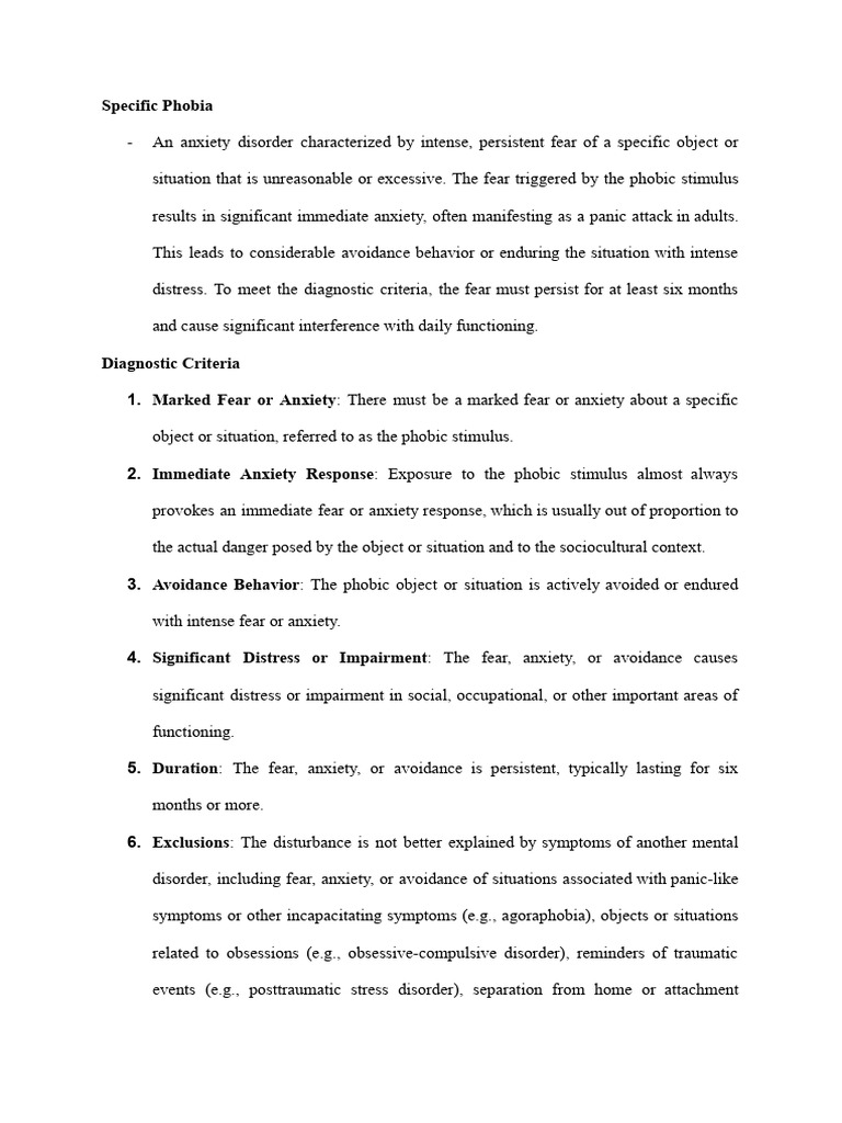 Understanding and Treating Specific Phobias | PDF | Phobia | Fear