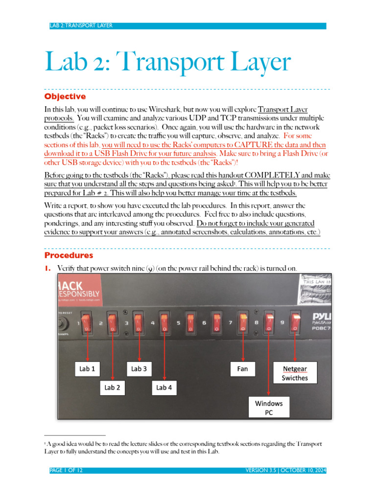 Lab 2 Pdf Transmission Control Protocol Network Congestion