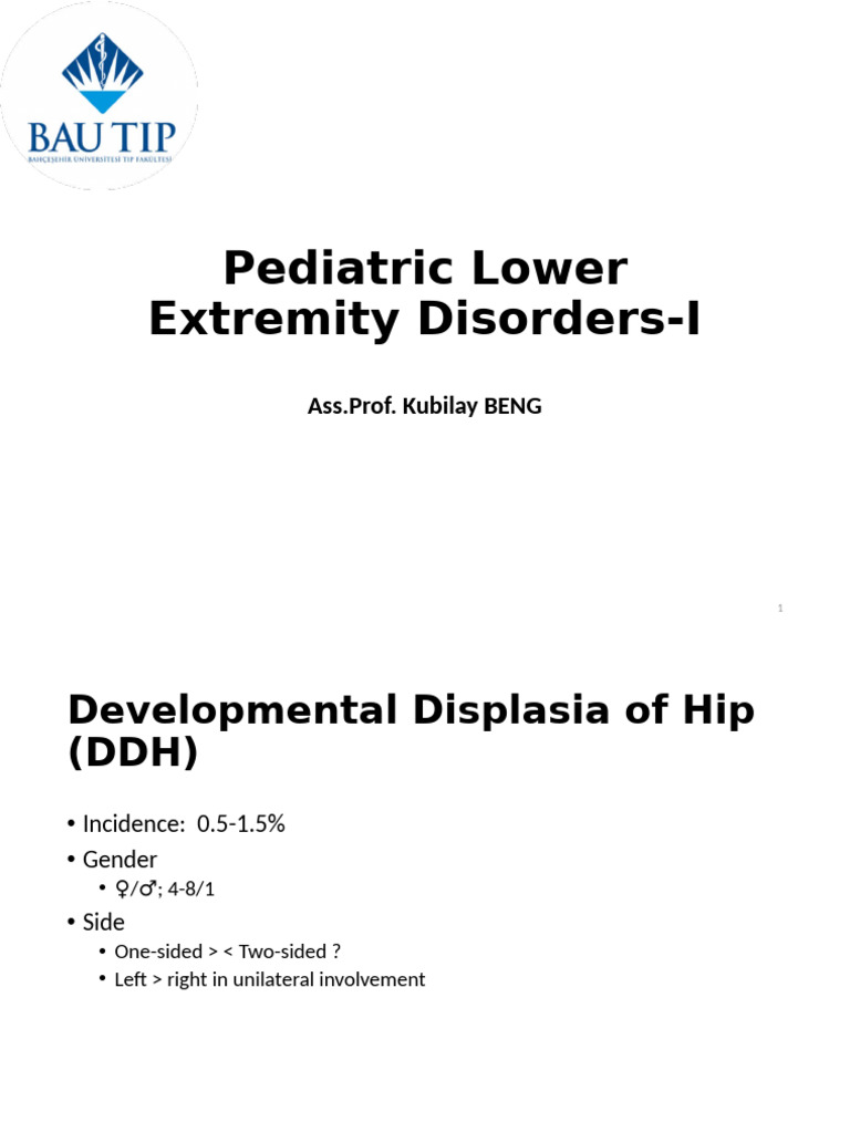 Pediatric Lower Extremity Disorders I First | PDF | Hip | Limbs (Anatomy)
