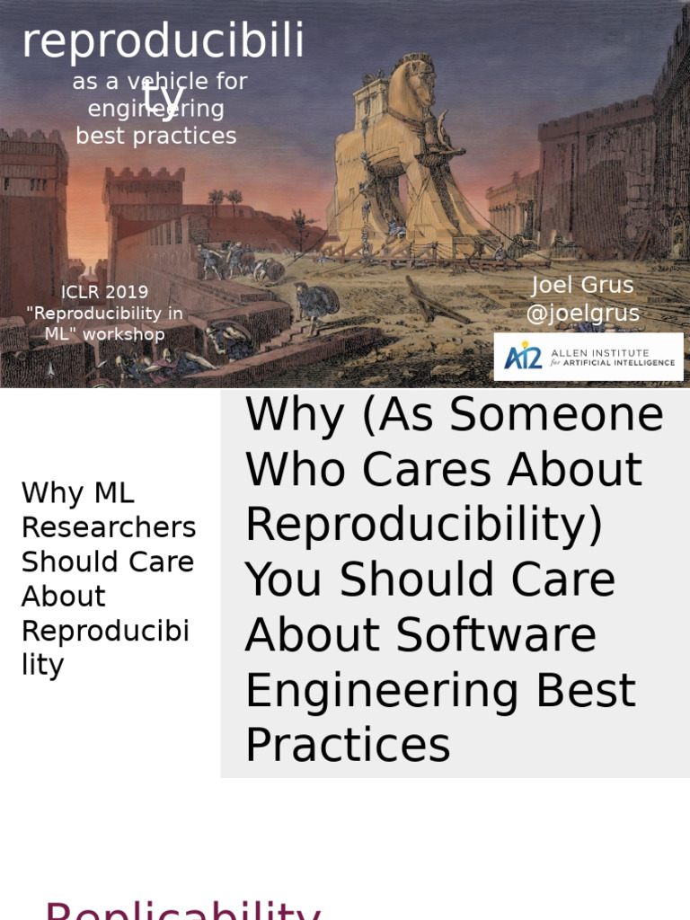 Reproducibility at ICLR 2019 | PDF | Software Engineering | Computing