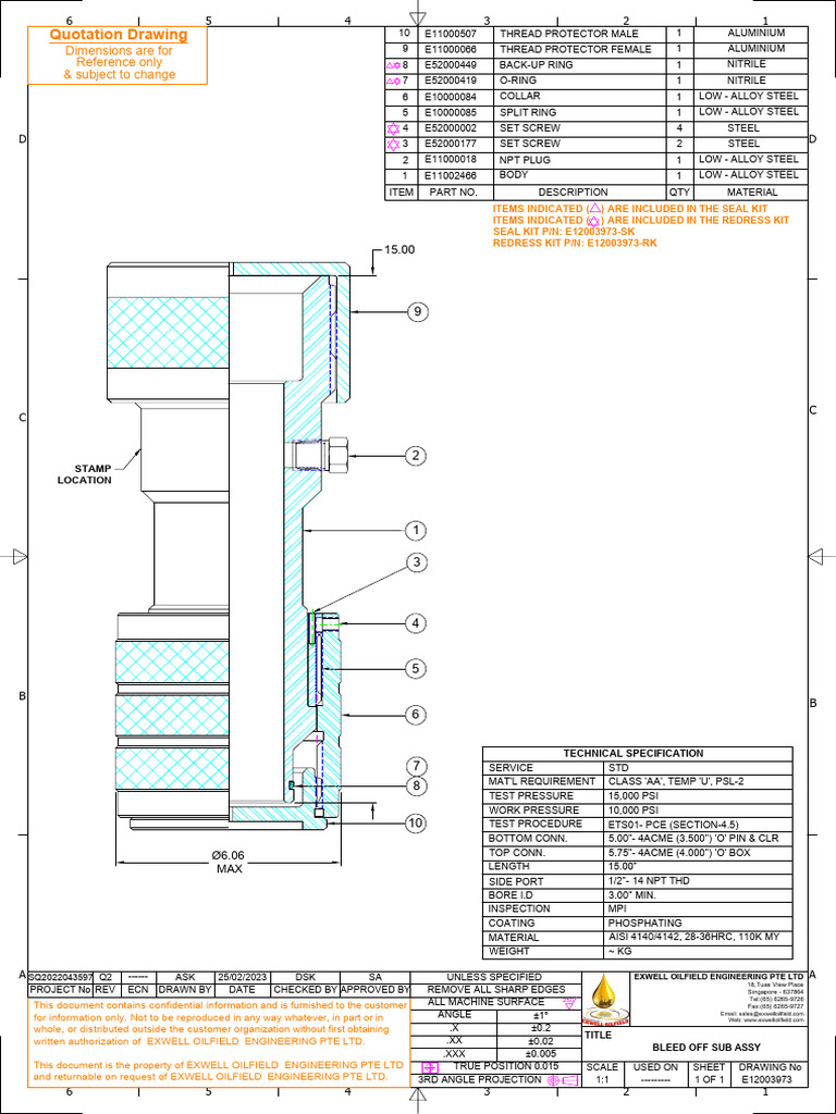 #79 E12003973 (Bleed Off Sub Assy) | PDF | Industrial Processes ...