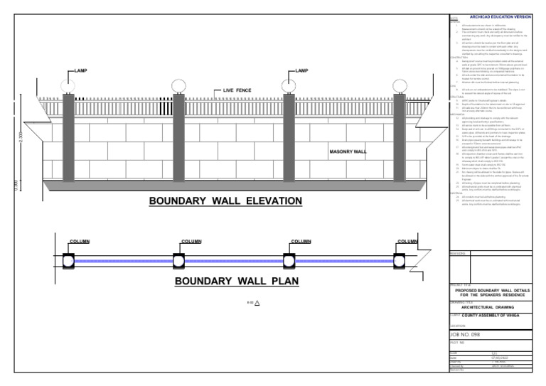 Proposed Boundary Wall Details | PDF | Wall | Building Materials