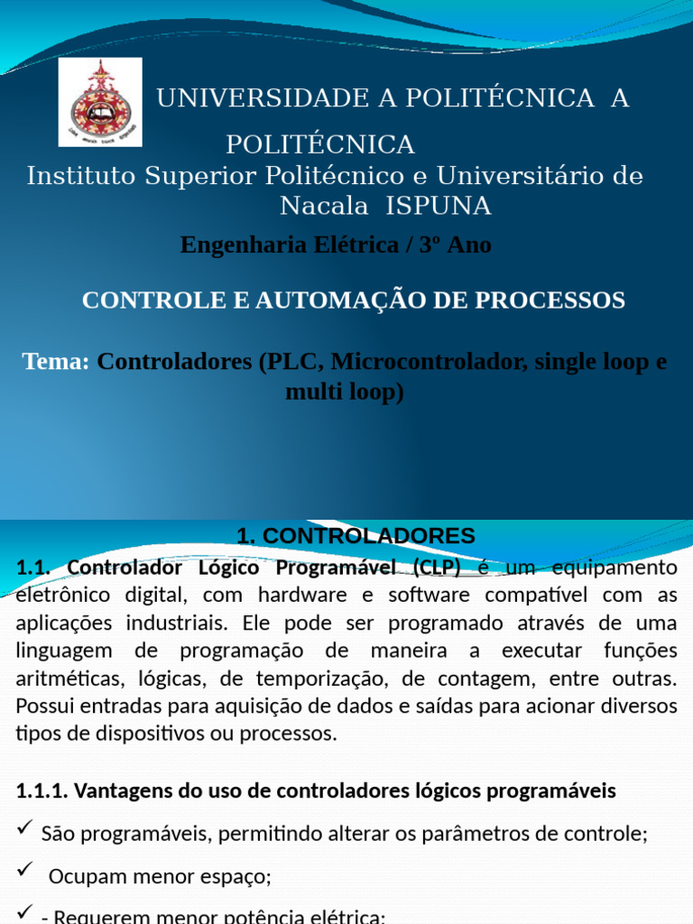 Controladores PLC e Microcontroladores | PDF | Controlador lógico ...