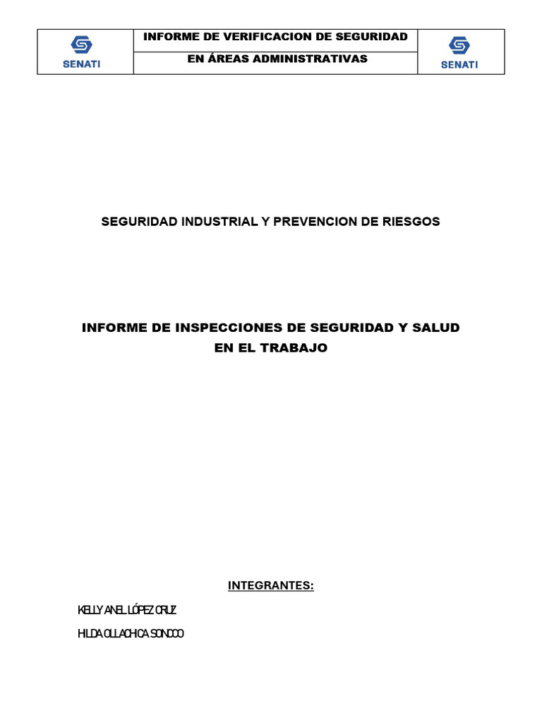 Informe CHECK LIST | PDF | La seguridad