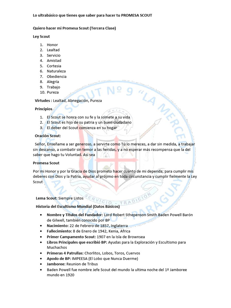 Quiero Hacer Mi Promesa Scout-1 | PDF | Exploración | Recreación al ...