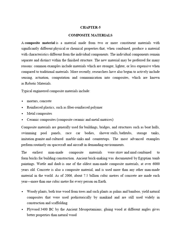 COMPOSITE MATERIALS | PDF | Composite Material | Building Engineering COMPOSITE MATERIALS | PDF | Composite Material | Building Engineering