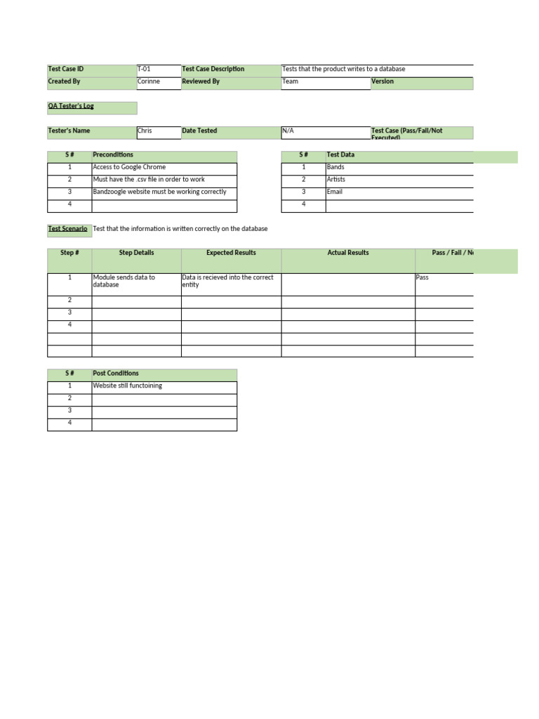 m12 Test Case Description 3 | PDF | Databases | Computing