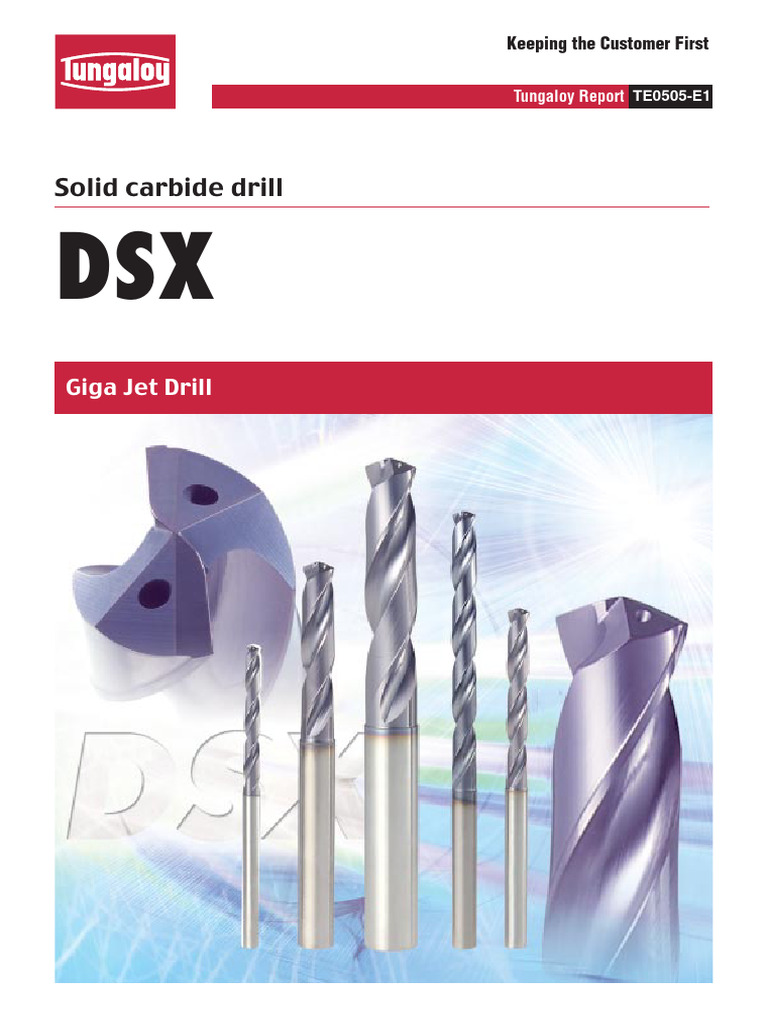 Solid Carbide Drills - Tun | PDF | Drilling | Steel