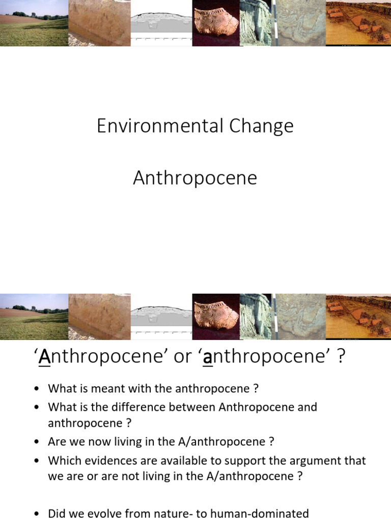 Understanding the Anthropocene Epoch | PDF | Anthropocene | Geologic ...