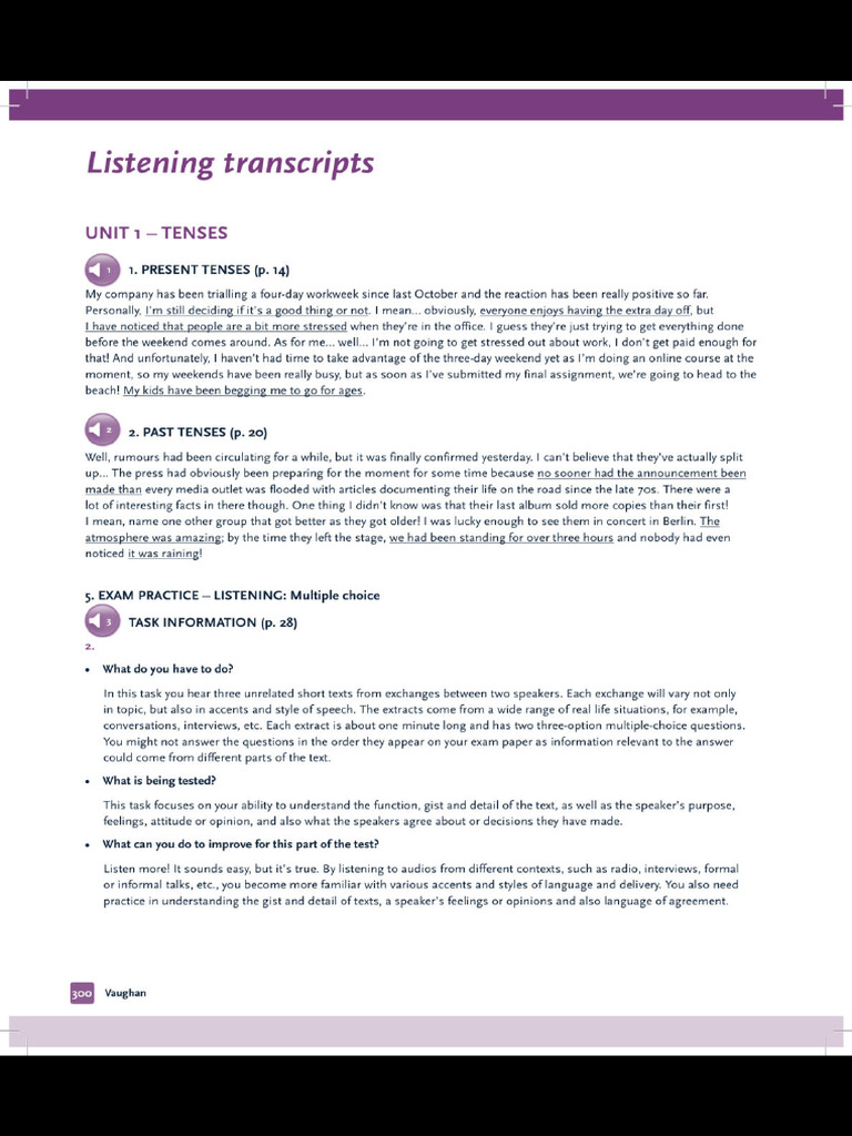 Answer Key Book 2 + Listening Transcripts | PDF