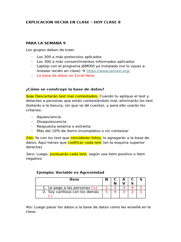 Explicacion Hecha en Clase - Semana 8 | PDF | Métodos y materiales de enseñanza