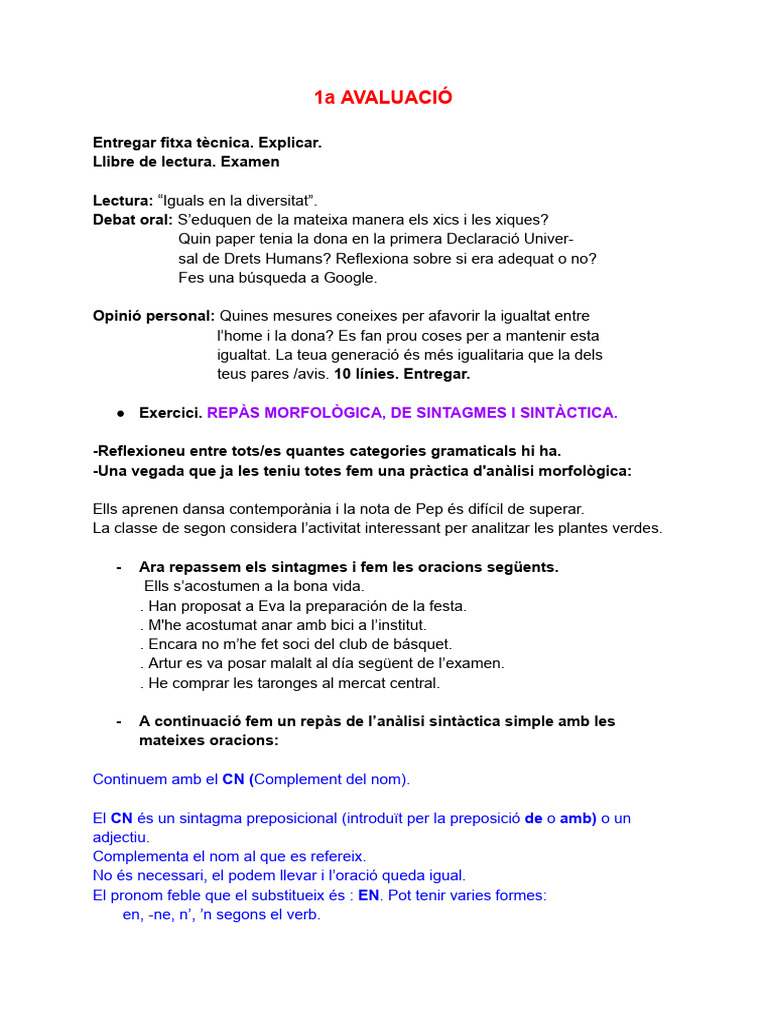 1a Avaluació | PDF