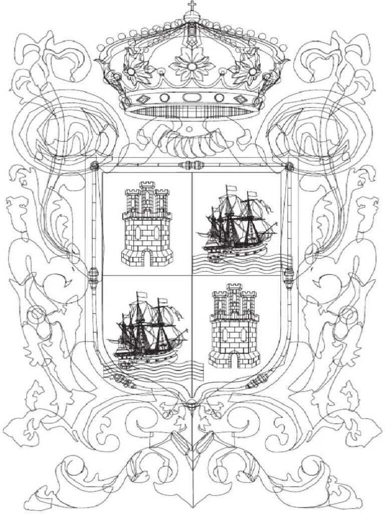 Escudo de Campeche para Colorear | PDF
