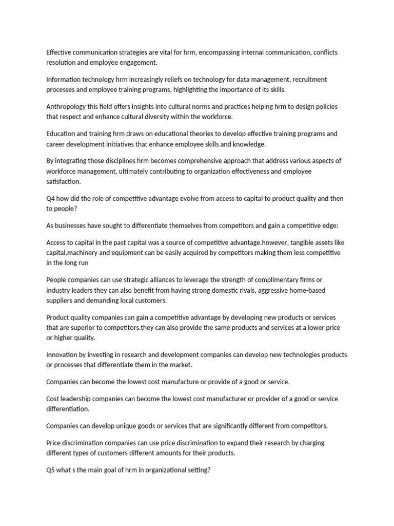 Effective commu-WPS Office | PDF | Human Resource Management | Competitive Advantage