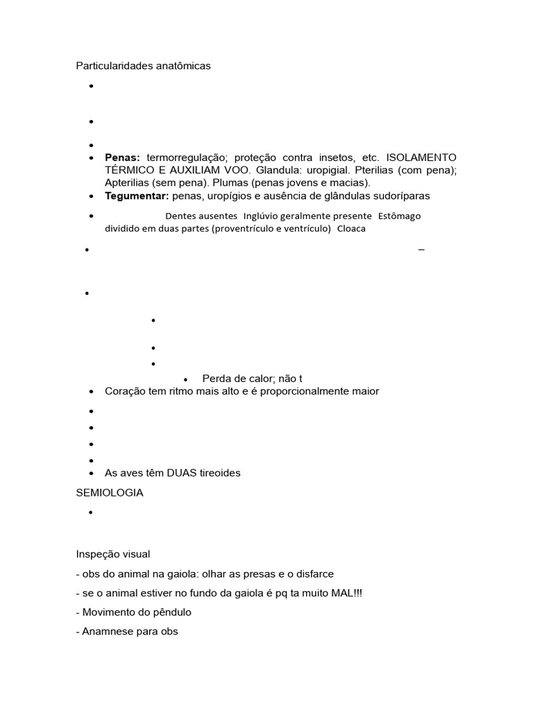 Aves - 2° Av | PDF | Aves | Pena (pássaro)