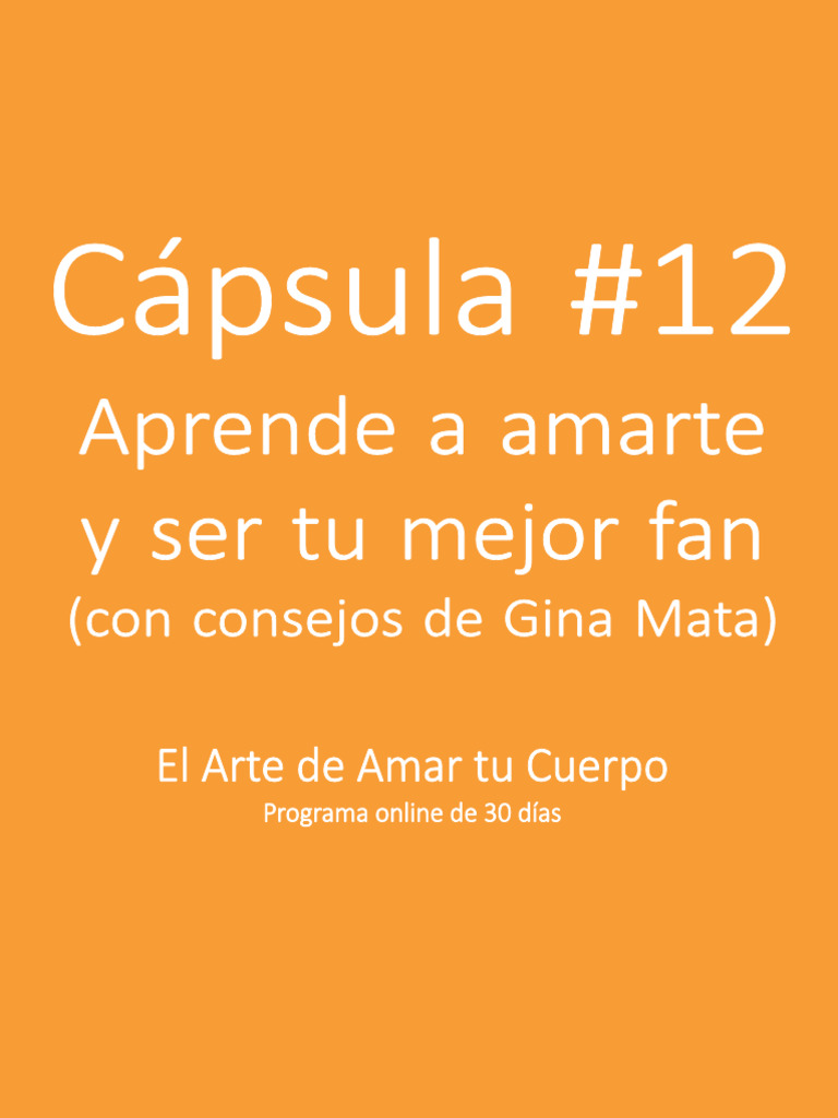 12 Aprende A Amarte Gina Mata | PDF | Autoestima | Amor