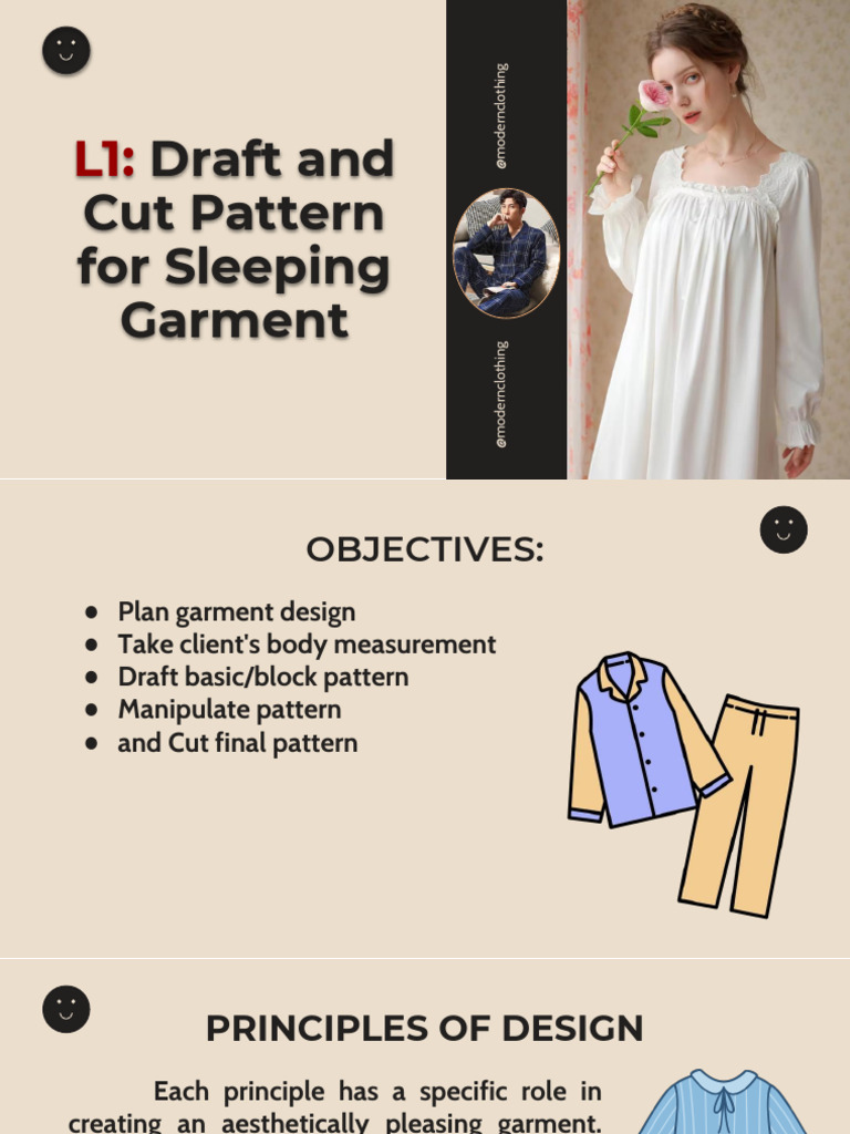 TLE 9 L1 - Draft and Cut Pattern For Sleeping Garment | PDF | Wool ...