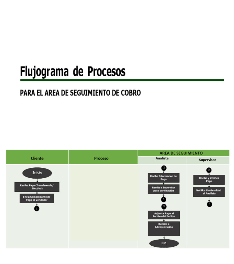 Flujograma de Procesos PARA UN AREA SEGUIMIENTO | PDF