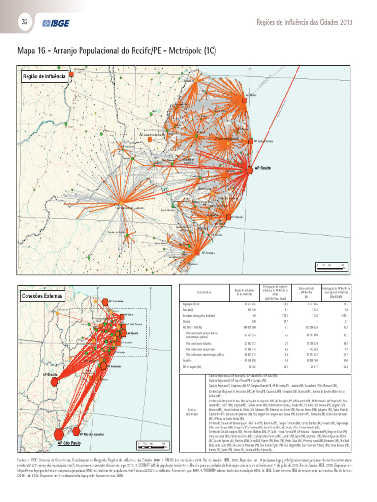 Mapa 16-Arranjo Populacional Do Recife (PE) - Metropole (1C) | PDF | Brasil