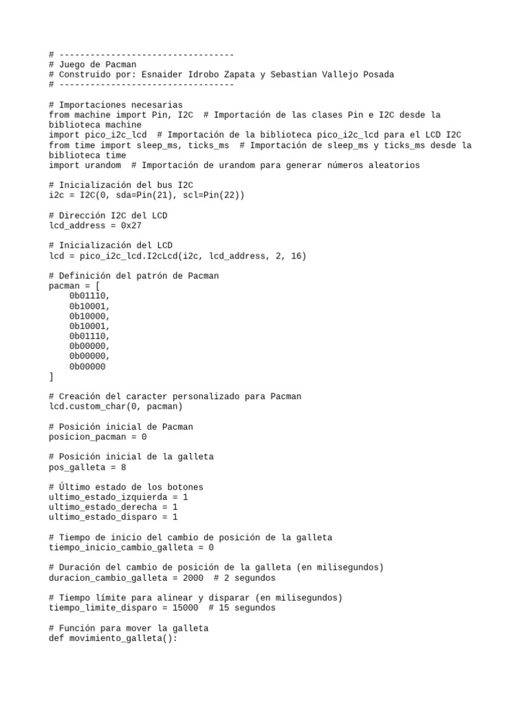 Juego de Pacman | PDF
