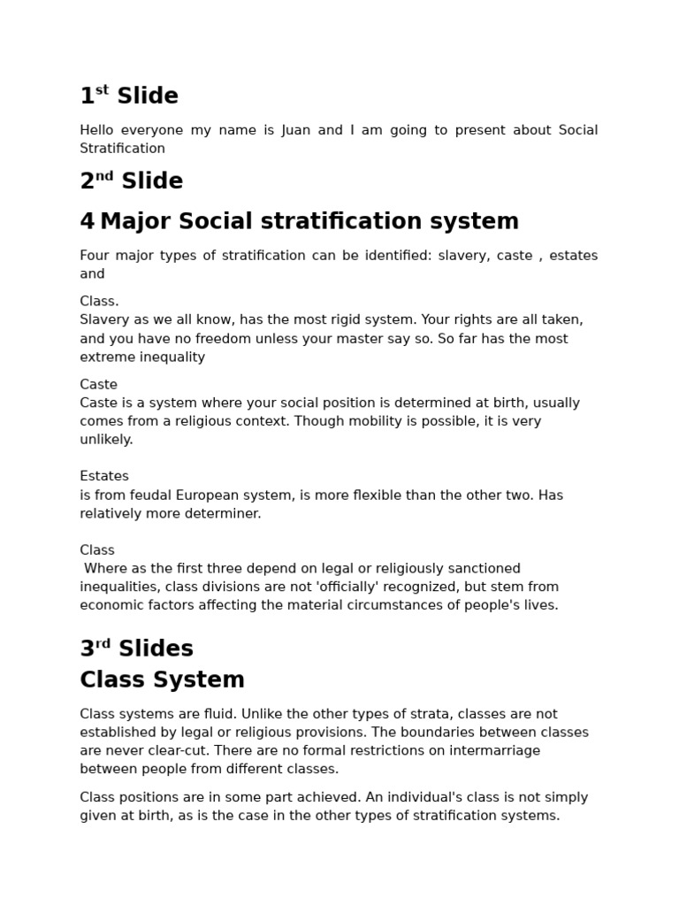 Changing Social LC PPt2 Script | PDF | Social Stratification | Social ...