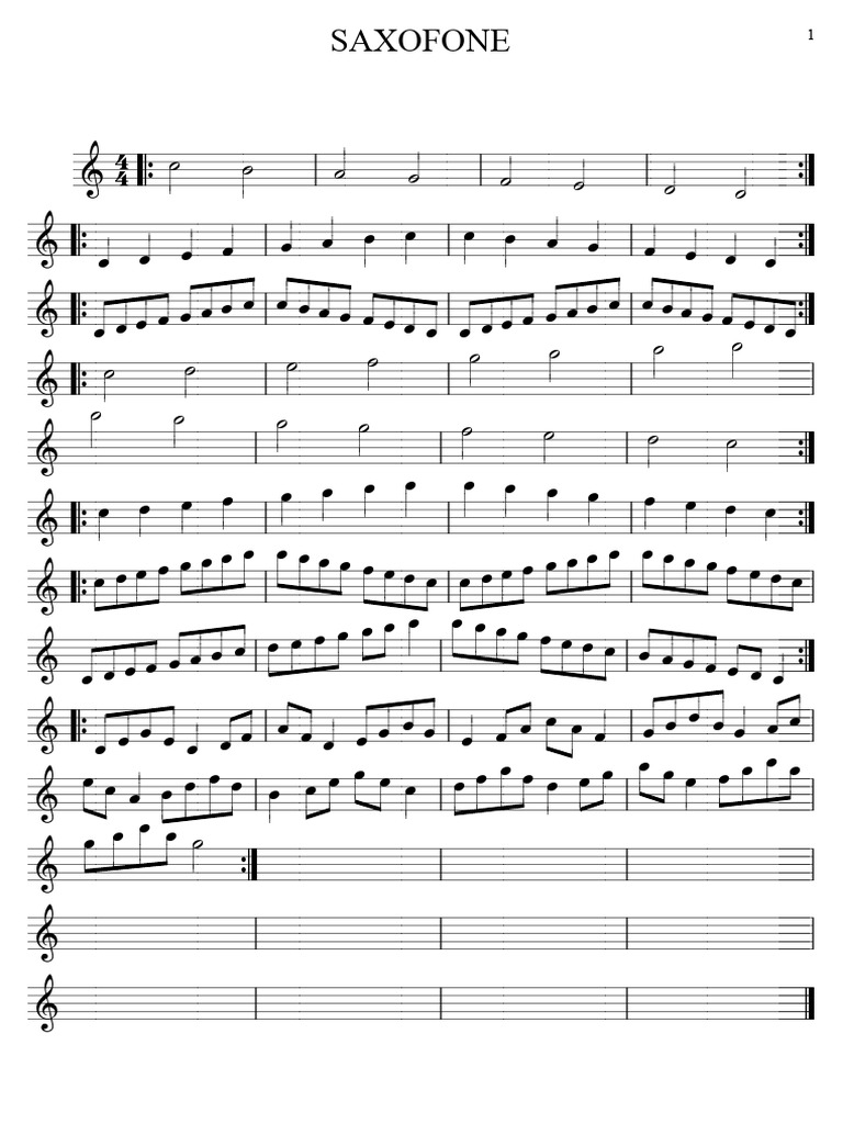 EXERCICIO SAXOFONE - Enc | PDF