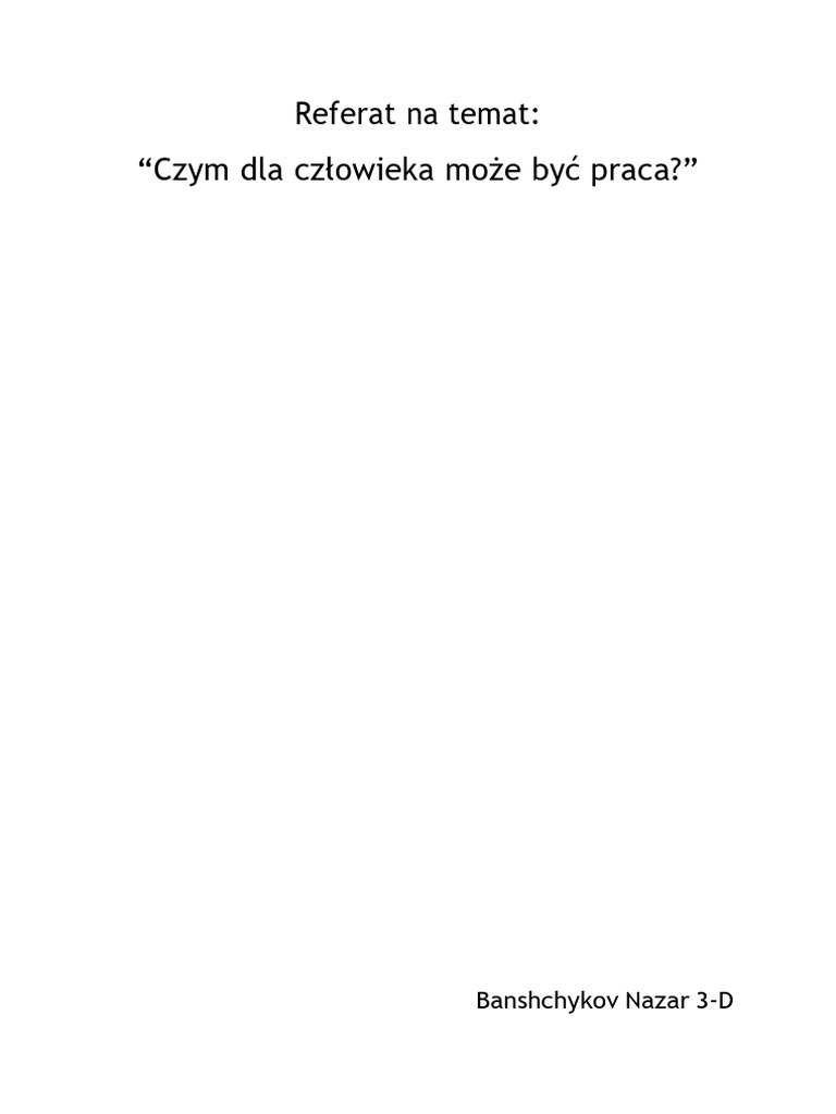 Referat Praca | PDF
