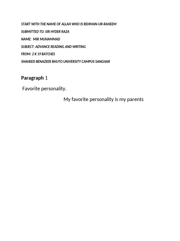 Advance Reading and Writing | PDF