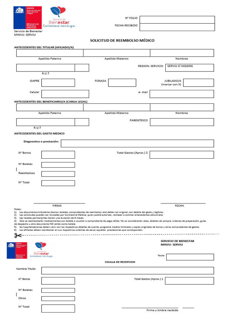 Solicitud de Reembolso Médico | PDF | Cuidado de la salud