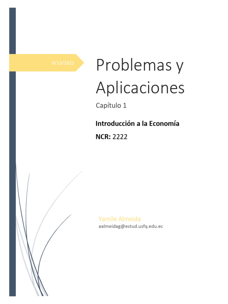 Problemas y Aplicaciones Capitulo 1 | PDF | Inflación | Desempleo
