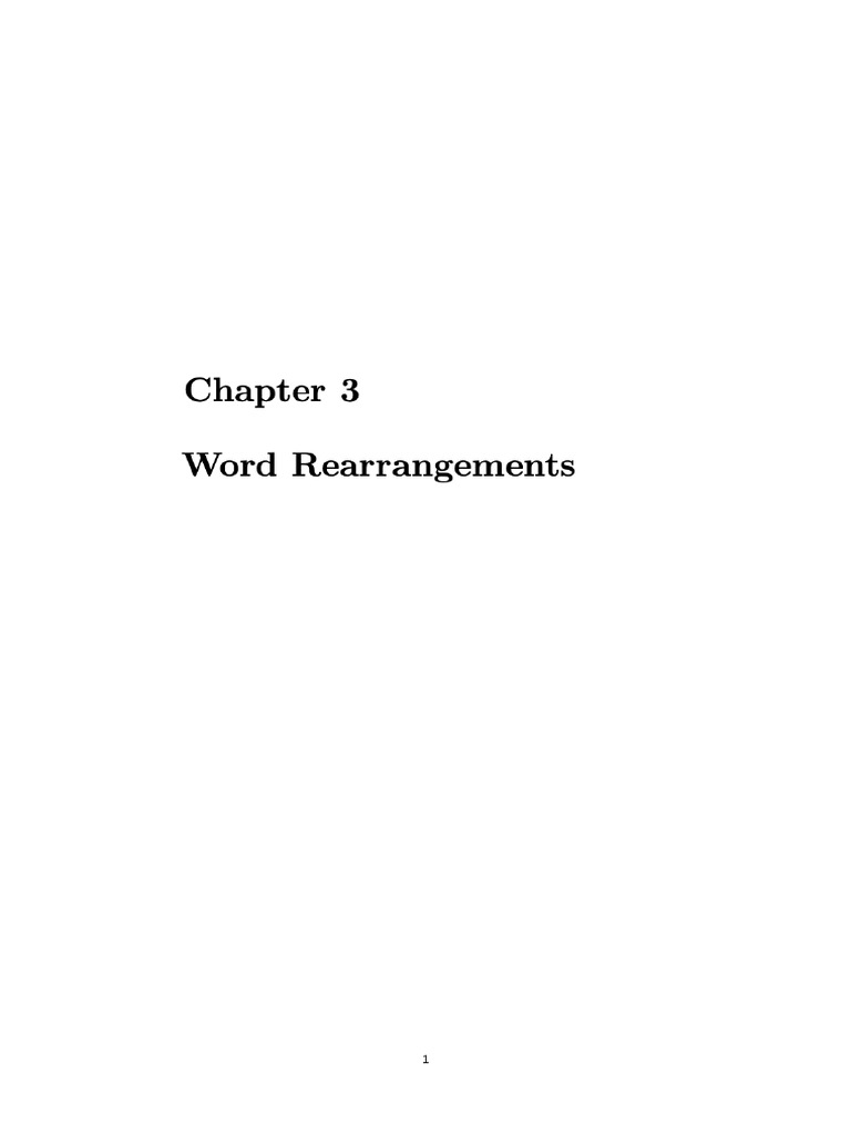Chapter 3 Word Rearrangement | PDF