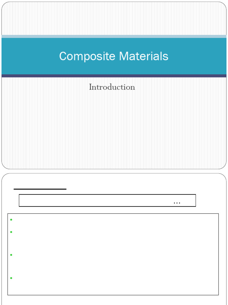 1a Introduction | PDF | Composite Material | Materials
