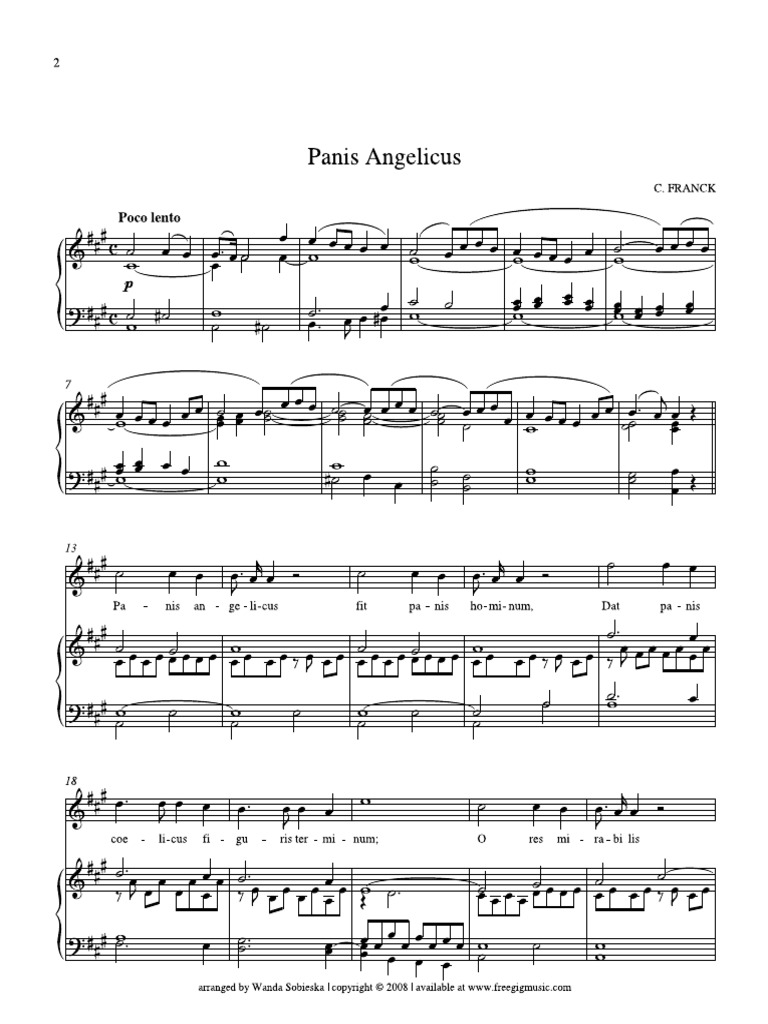 Panis Angelicus A Major | PDF