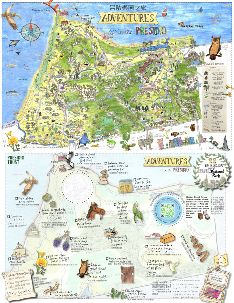 Presidio Adventures Map 2022 Chinese English Accessible REDUCED | PDF