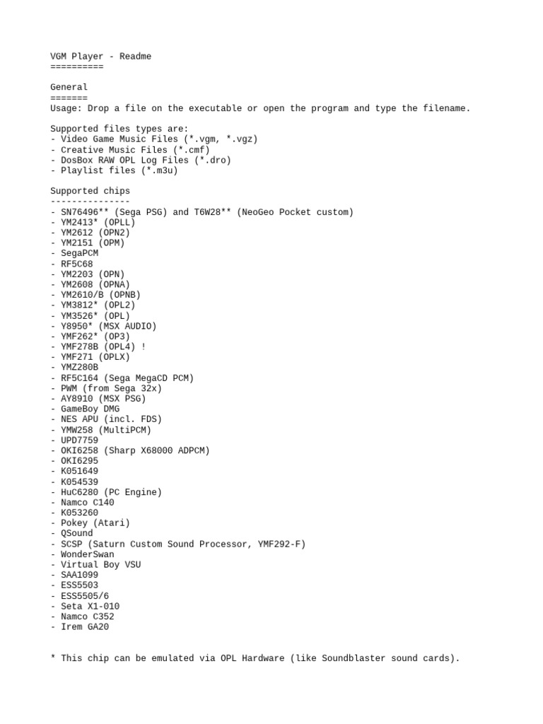 VGMPlay | PDF | Computing | Computer Engineering