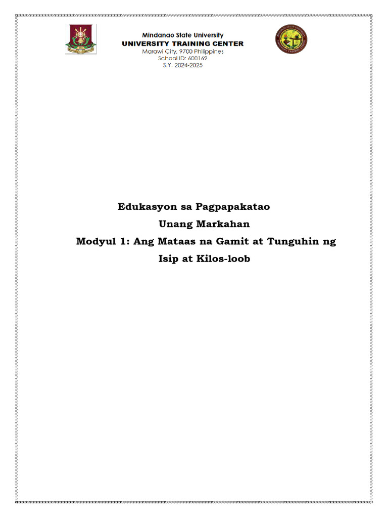 ValEd Module 1 | PDF