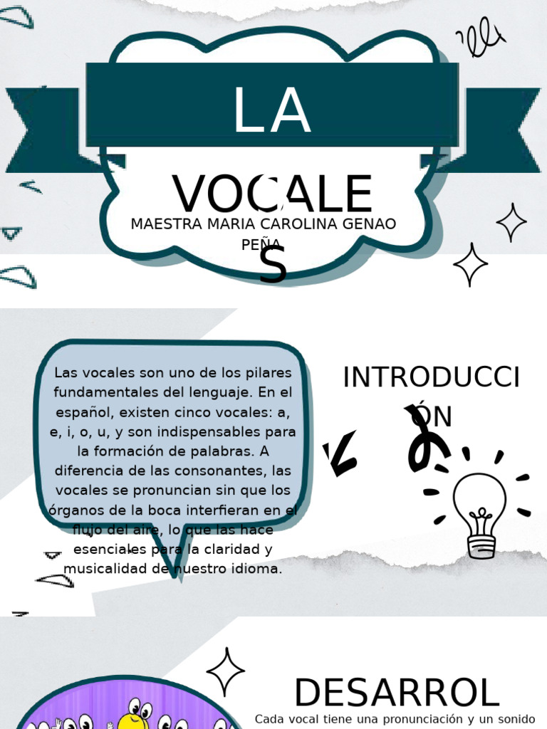 Las Vocales | PDF | Estudios de idiomas extranjeros | Poesía