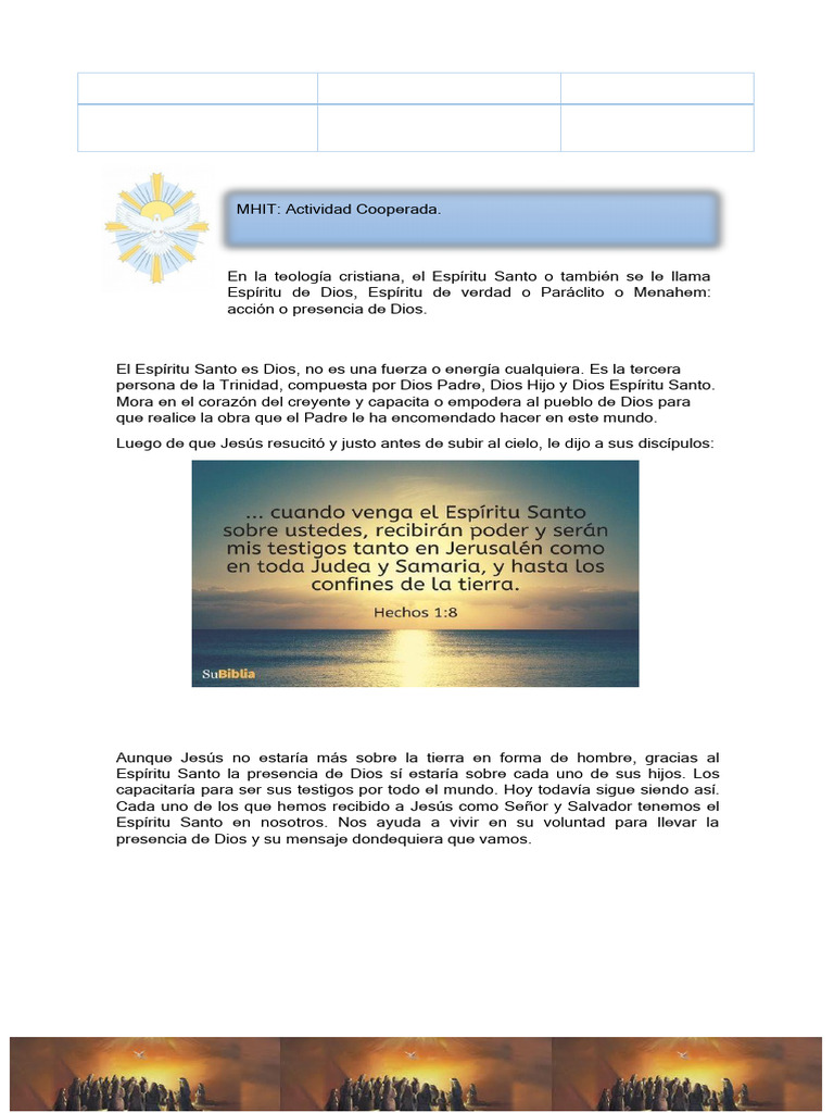 6° La Accion Del Espiritu Santo | PDF | espíritu Santo | Dios